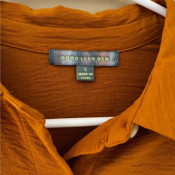 PacSun | Tops | Nwot Good Luck Gems Drapey Oversized Buttondown | Poshmark